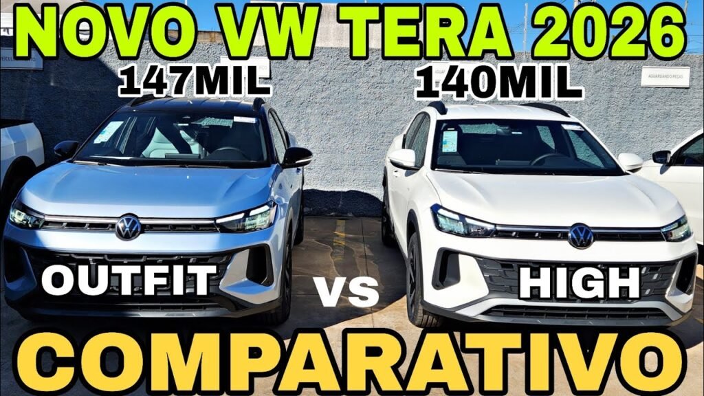 NOVO VW TERA HIGH 1.0 TSI 2026 vs NOVO VW TERA OUTFIT 1.0 TSI 2026 ...